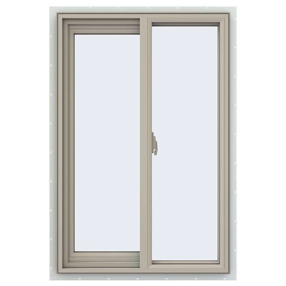 JELD-WEN 23.5 in. x 35.5 in. V-2500 Series Desert Sand Vinyl Left ...