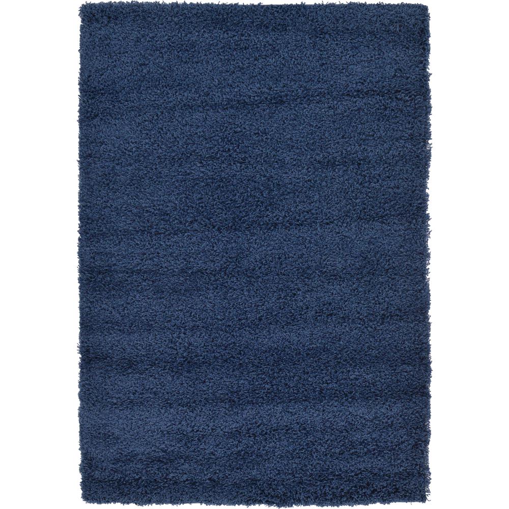 Unique Loom Solid Shag Navy Blue 4 ft. x 6 ft. Area Rug-3127894 - The ...