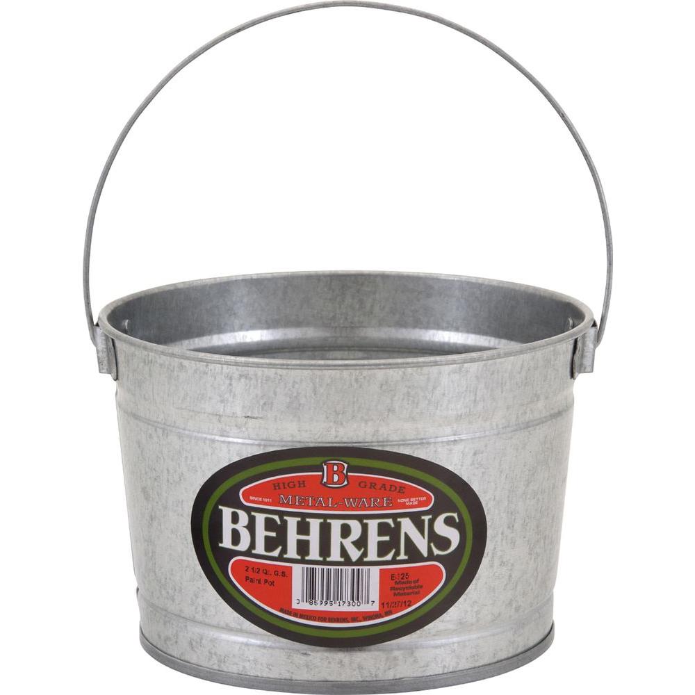 Behrens 2 5 Qt Galvanized Steel Utility Pail B325X The Home Depot Behrens 2 5 Qt Galvanized Steel Utility Pail B325X The Home Depot