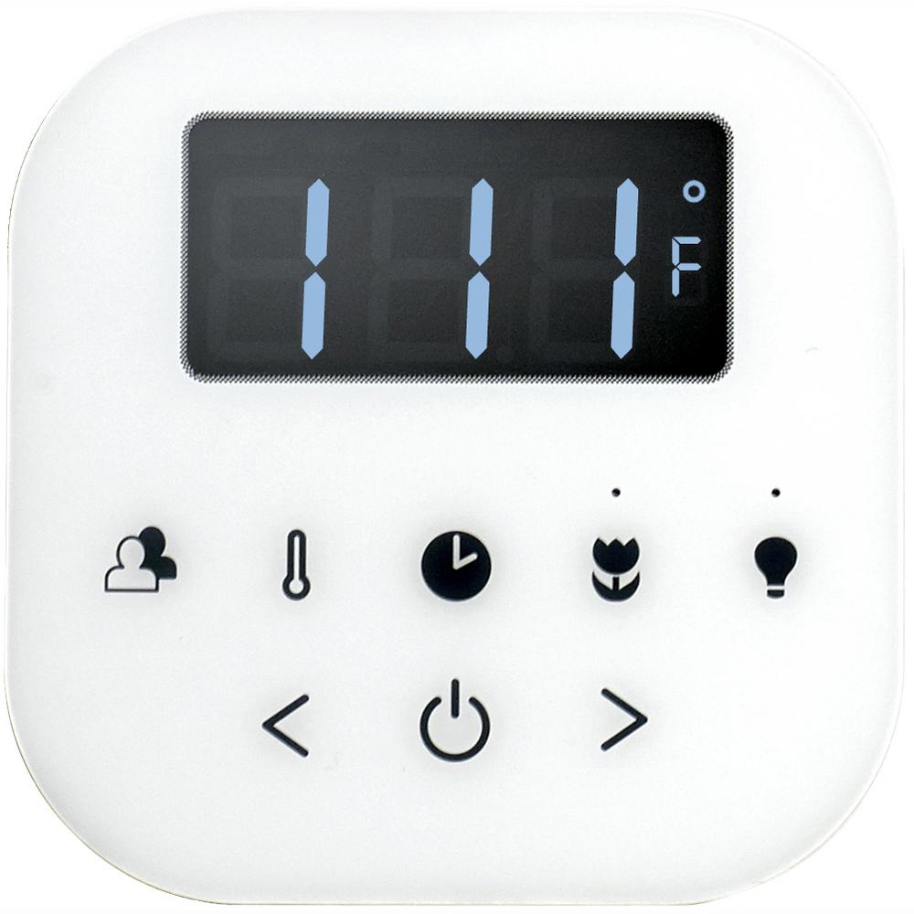 Mr. Steam AirTempo Steam Shower Control in White with Polished Nickel ...