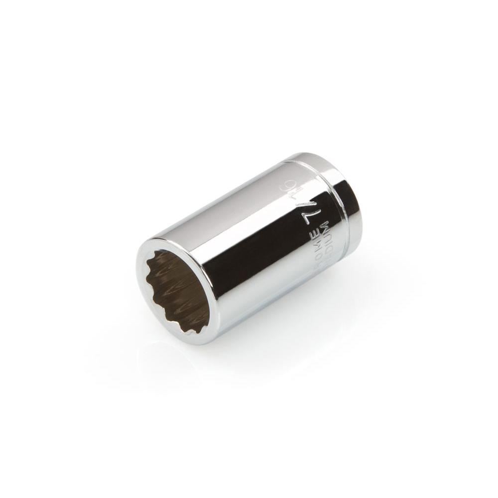TEKTON 3/8 in. Drive 7/16 in. 12-Point Shallow Socket-14155 - The Home ...