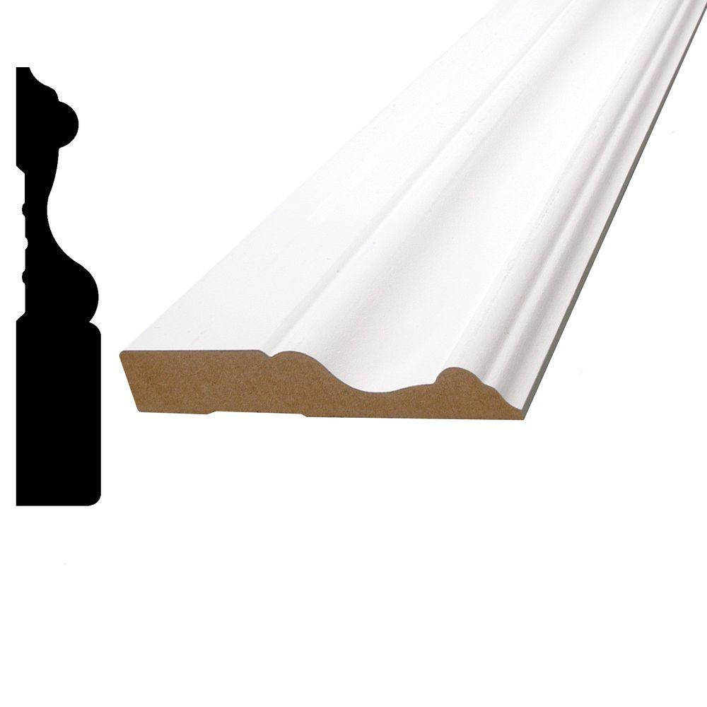 Alexandria Moulding WM 445 5/8 in. x 3-1/4 in. Primed Fiberboard ...