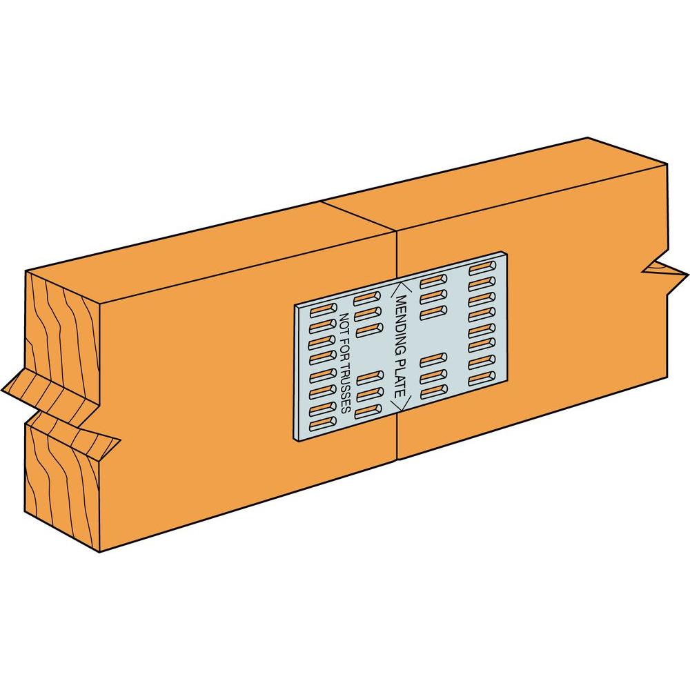 100 Pk Simpson Strong-Tie Steel 20 Ga 2" X 4" Wood Mending Splice Plate ...