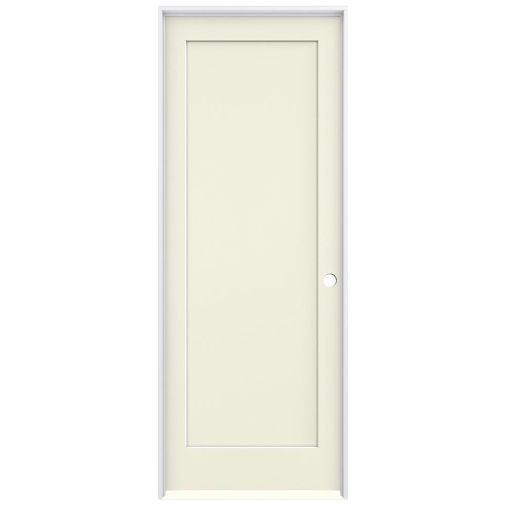 JELD-WEN 36 in. x 96 in. Monroe Weathered Stone Left-Hand Smooth Solid ...