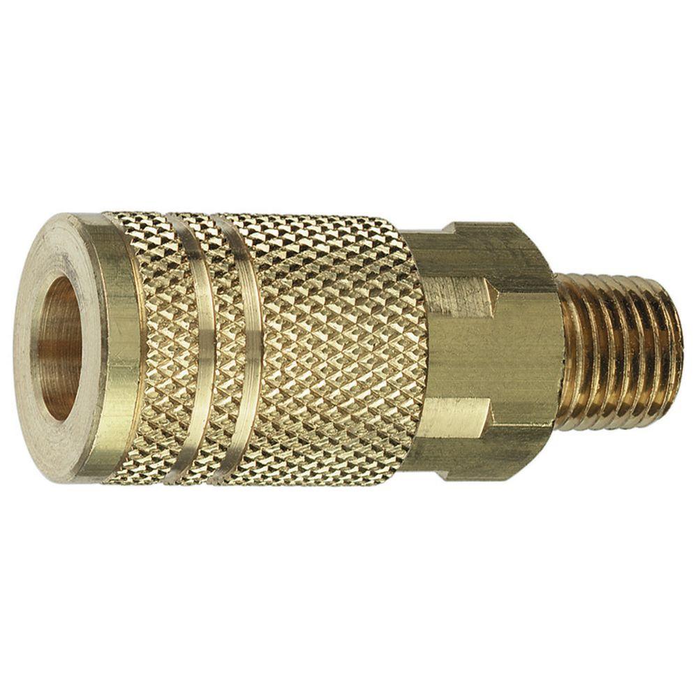 Husky 1/4 in. x 1/4 in. NPT Female Industrial Coupler-HDB20100AV - The ...