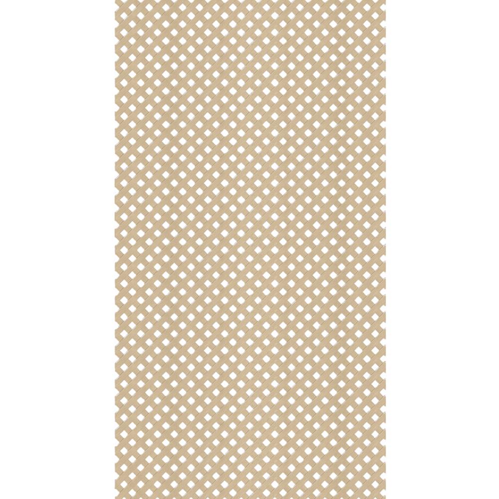 Veranda 4 ft. x 8 ft. Brownstone Privacy Vinyl Lattice-103650 - The ...