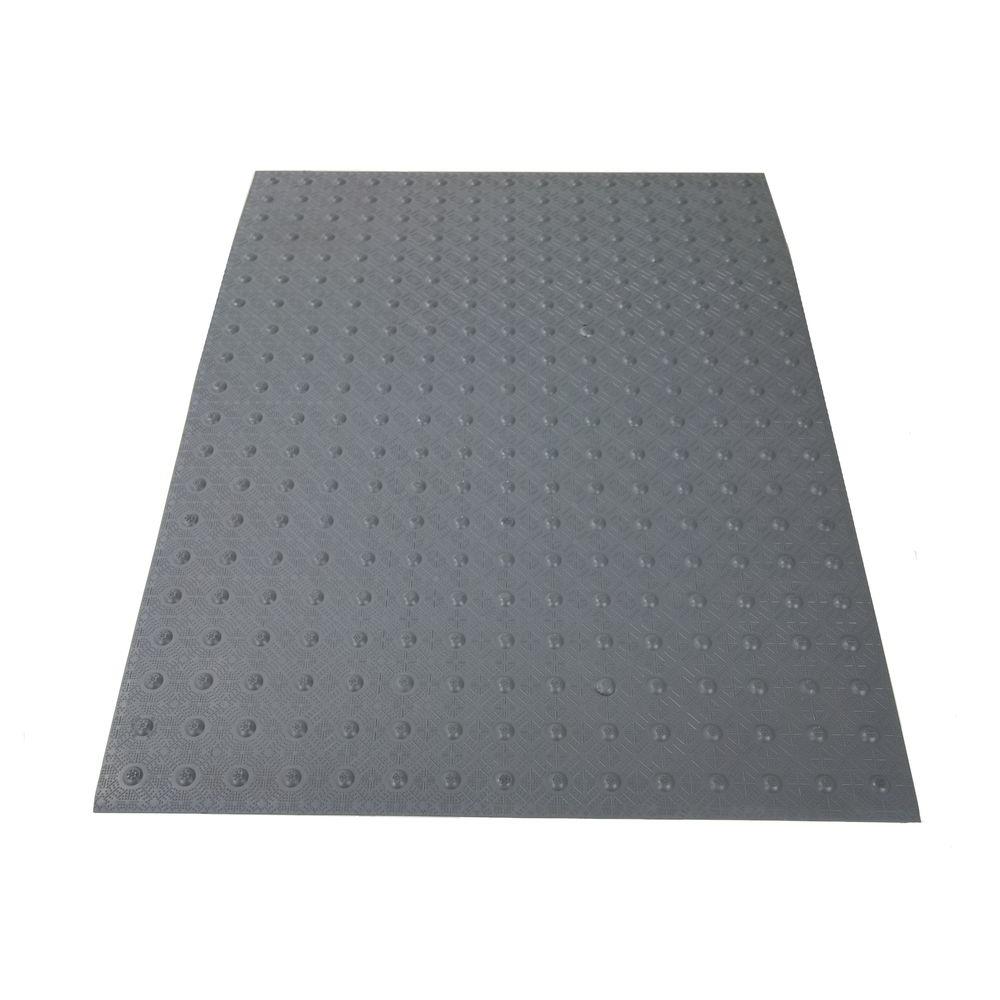 DWT Tough-EZ Tile 3 ft. x 4 ft. Dark Gray Detectable Warning Tile ...