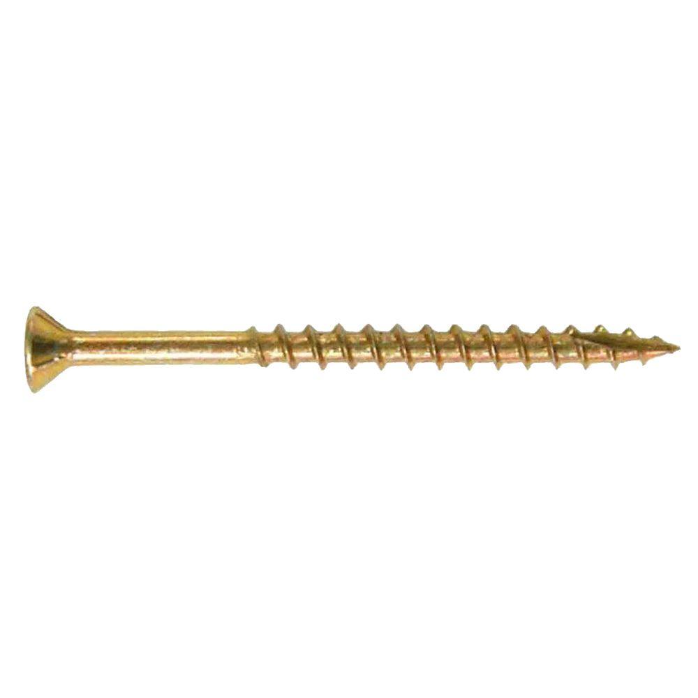 Drive Straight #9 3 in. Star Flat-Head Wood Screws (2000-Pack)-57104 ...