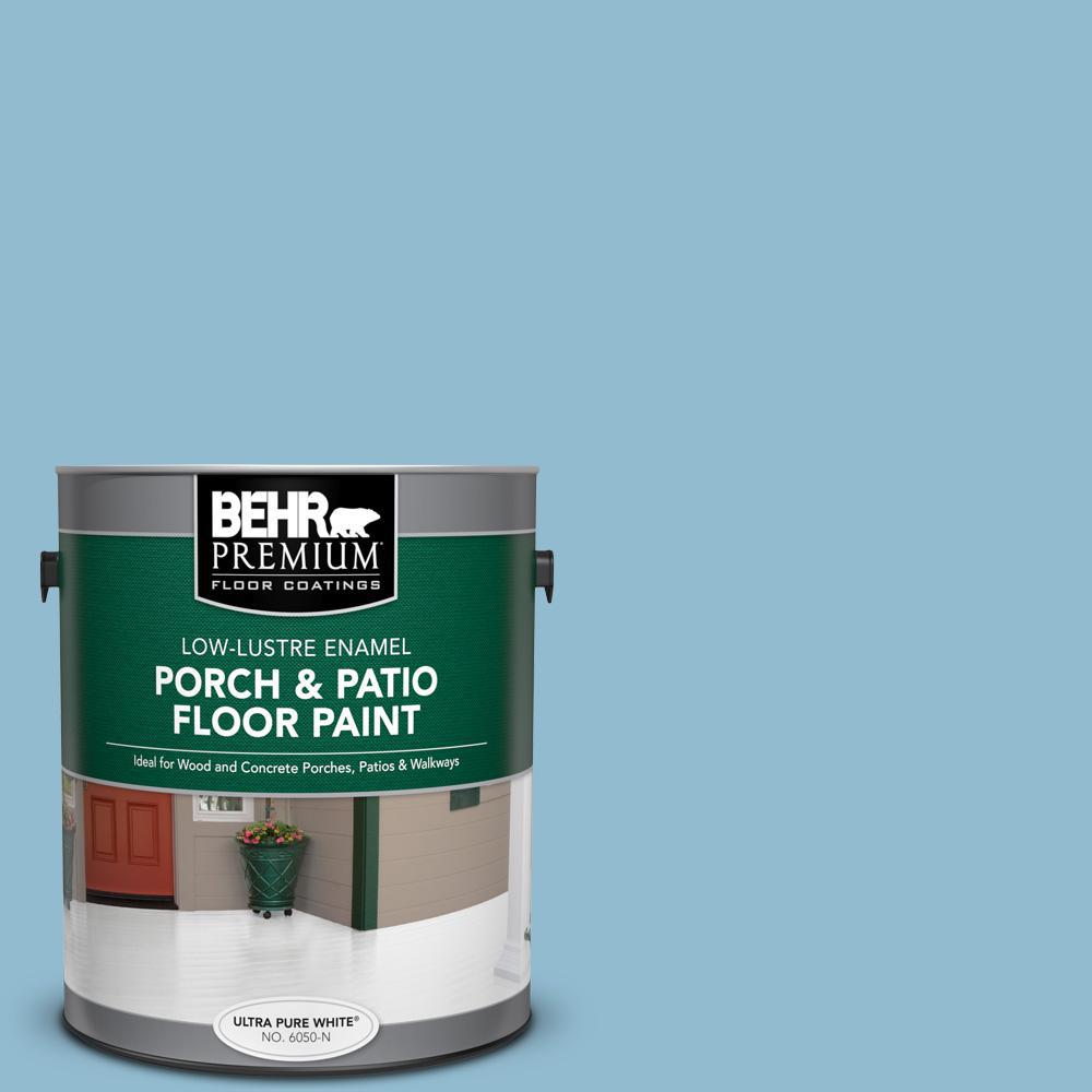BEHR Premium 1 gal. #S490-3 Reef Blue Low-Lustre Enamel Interior ...
