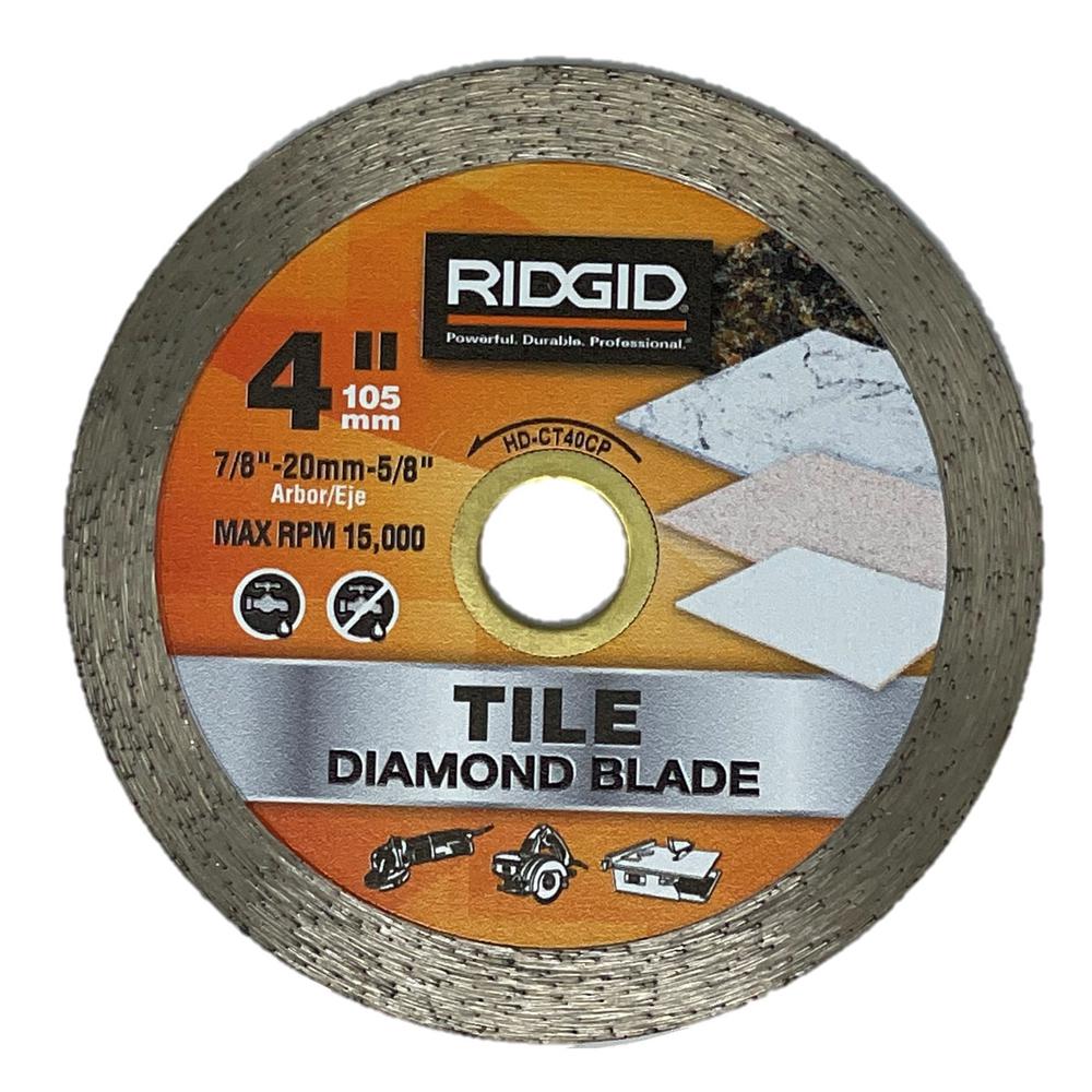 RIDGID 4 in. Continuous Diamond Blade-HD-CT40CP - The Home Depot