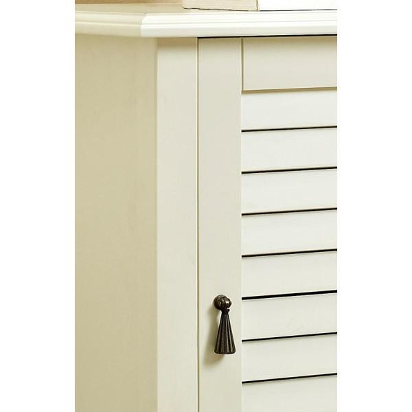 Powell Company White Shutter Door Table-929-352 - The Home Depot