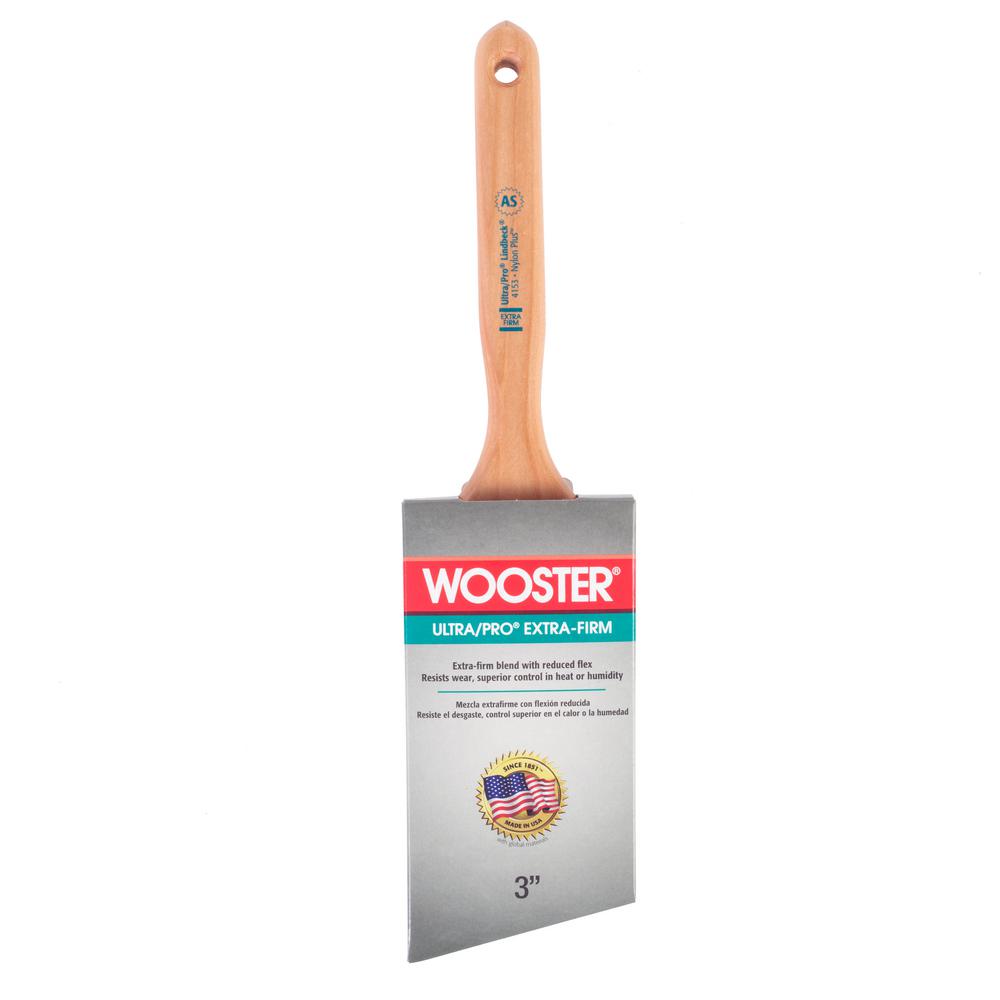 Wooster 3 in. Nylon Ultra/Pro Extra-Firm Angle Sash Brush-0041530030 ...