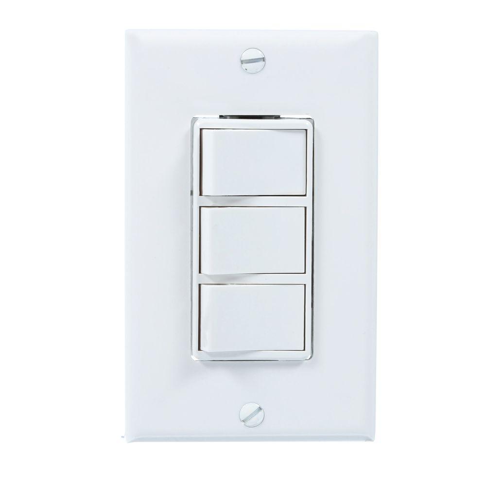 Broan-NuTone 4-Function Wall Control in White-77DW - The Home Depot