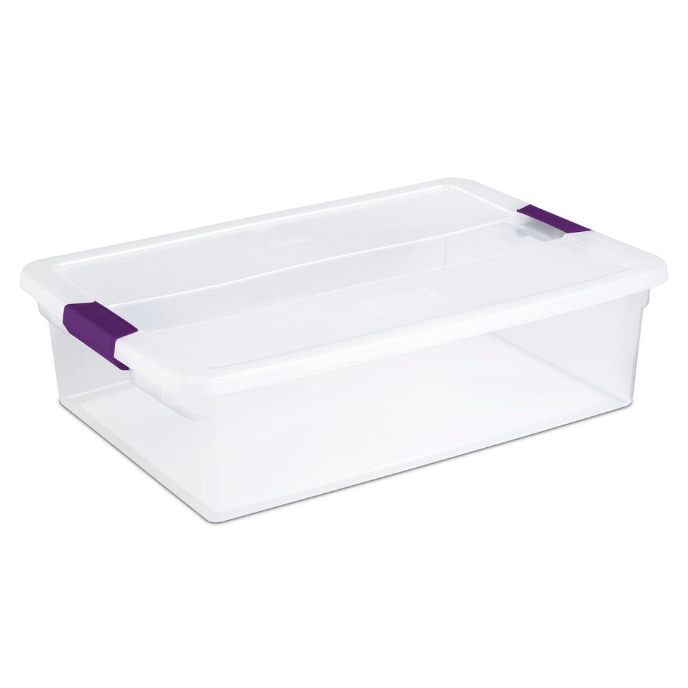 Sterilite 17551706 32 Qt. Clear View Storage Container (6-Pack)-6 x ...