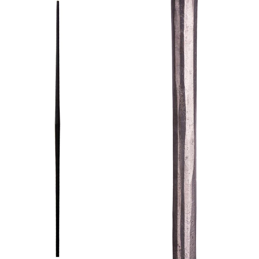 HOUSE OF FORGINGS Tuscan Round Hammered 44 in. x 0.5625 in. Satin Clear ...