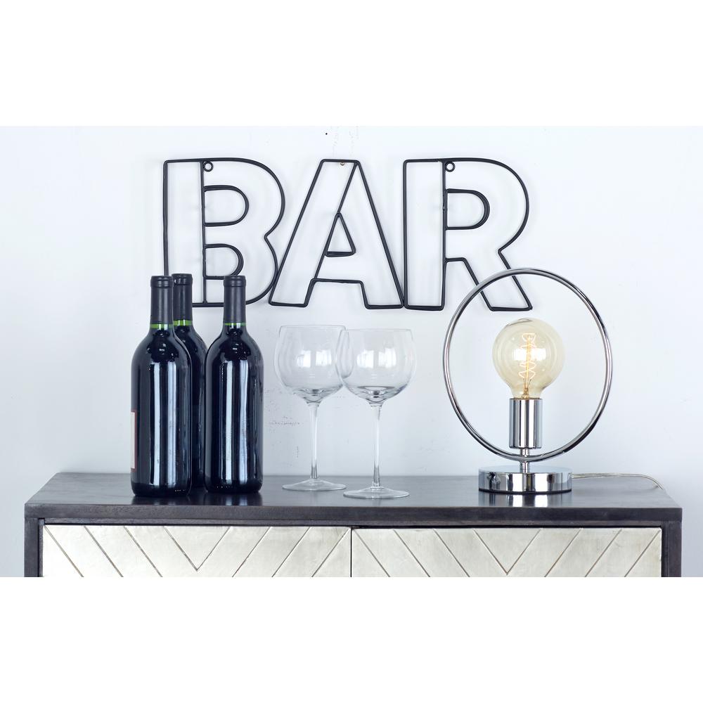 Litton Lane Indoor BAR Stencil-Style Outline Decorative Sign-22656 ...