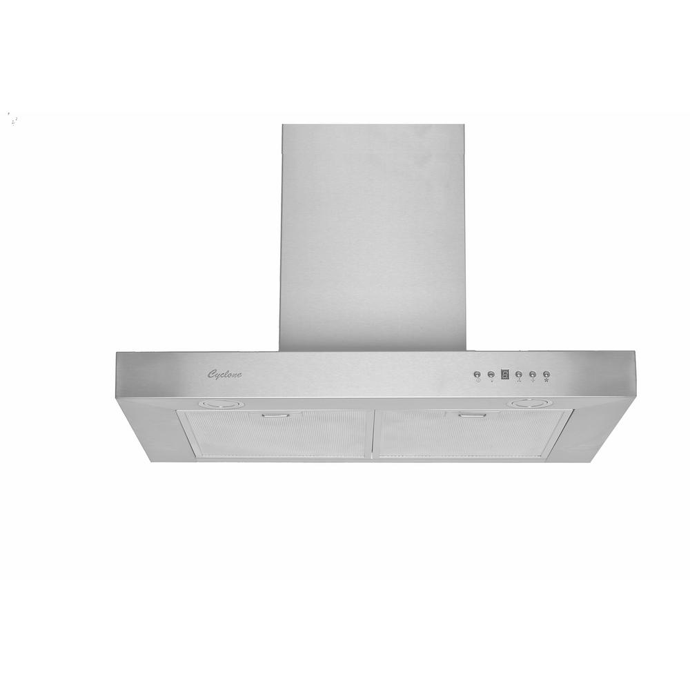 Cyclone 30 in. 550 CFM T-Shape Wall Mount Range Hood with LED Lights in ...