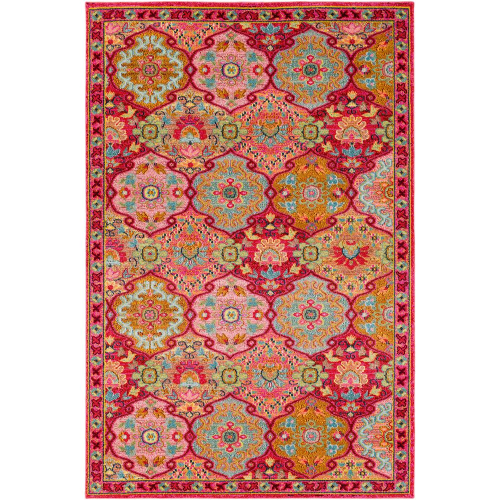 Surya Anika Bright Pink 7 ft. 10 in. x 10 ft. 3 in. Indoor Area Rug ...