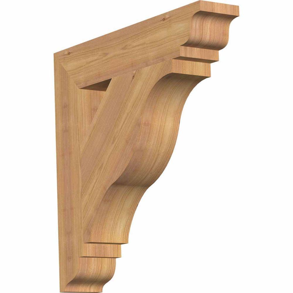 Ekena Millwork 3.5 in. x 20 in. x 20 in. Western Red Cedar Funston ...