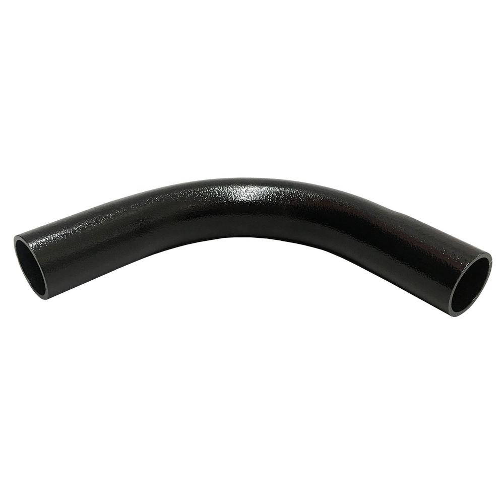 EZ Handrail Textured Black Aluminum 90 Degree Radius Hand Rail Elbow ...