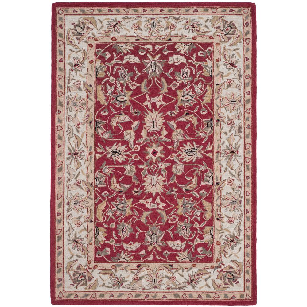 Safavieh Chelsea Burgundy/Ivory 3 ft. 9 in. x 5 ft. 9 in. Area Rug ...
