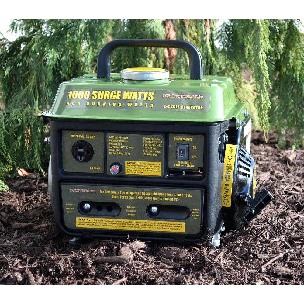 Sportsman 1,000/900-Watt Gasoline Powered Portable Generator GEN1000