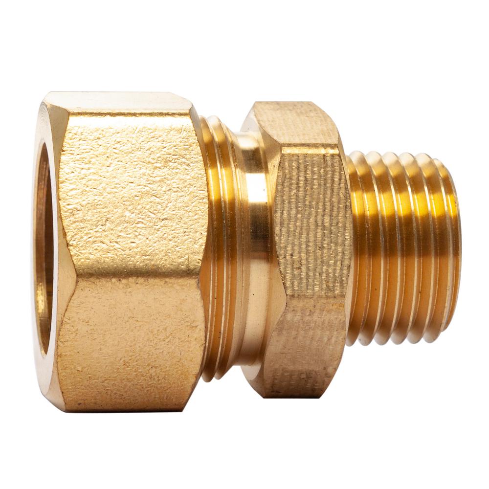 LTWFITTING 7/8 in. O.D. Comp x 1/2 in. MIP Brass Compression Adapter ...