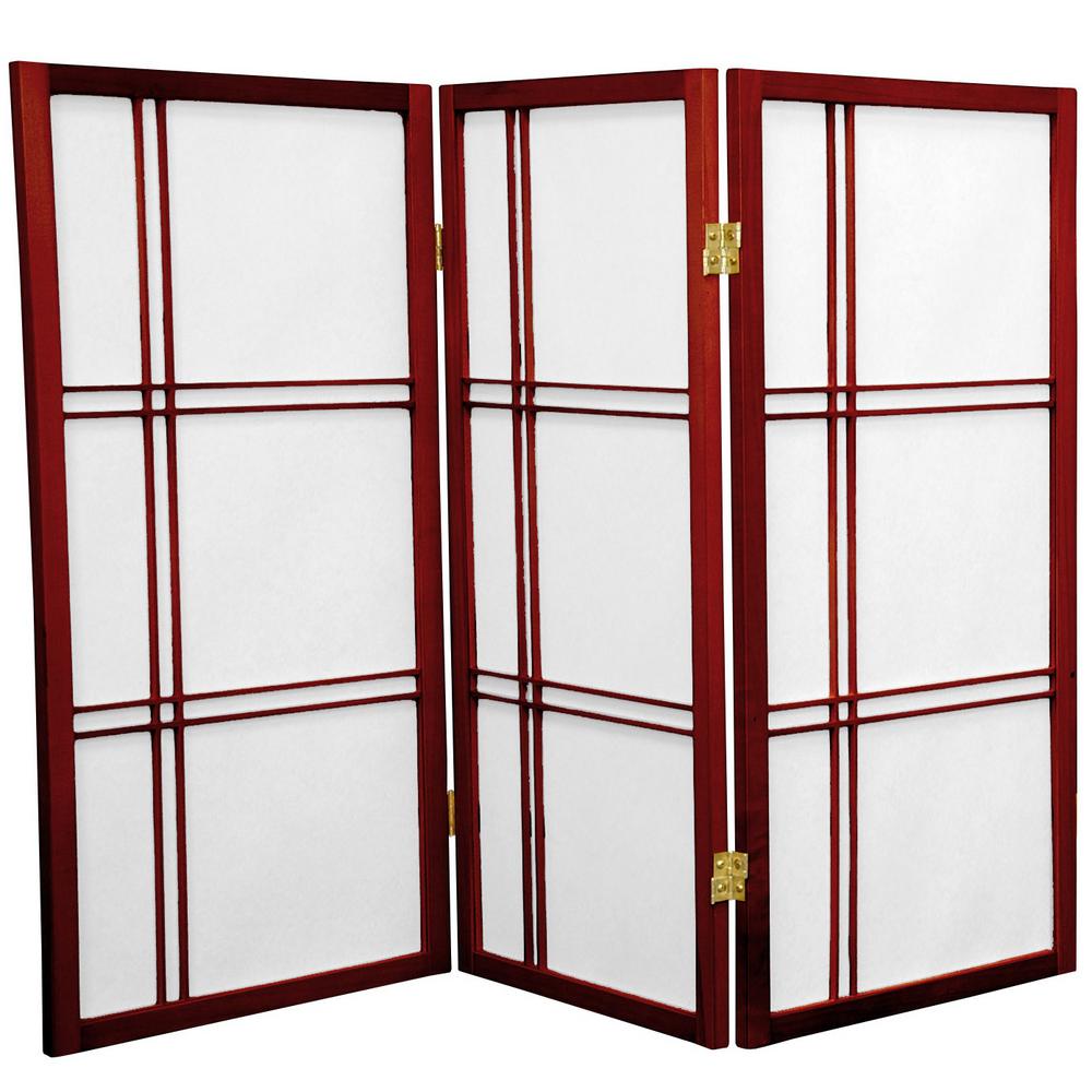 3 ft. Rosewood 3-Panel Room Divider-DC36-RWD-3P - The Home Depot