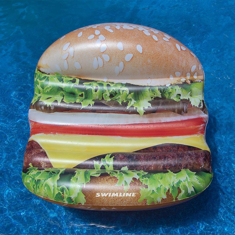 Swimline Deluxe Cheeseburger Island Pool Float-90591 - The Home Depot