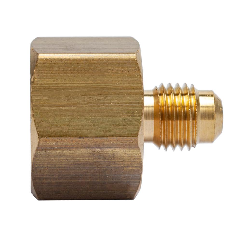 LTWFITTING 1/4 in. OD Flare x 1/2 in. FIP Brass Adapter Fitting (5-Pack ...