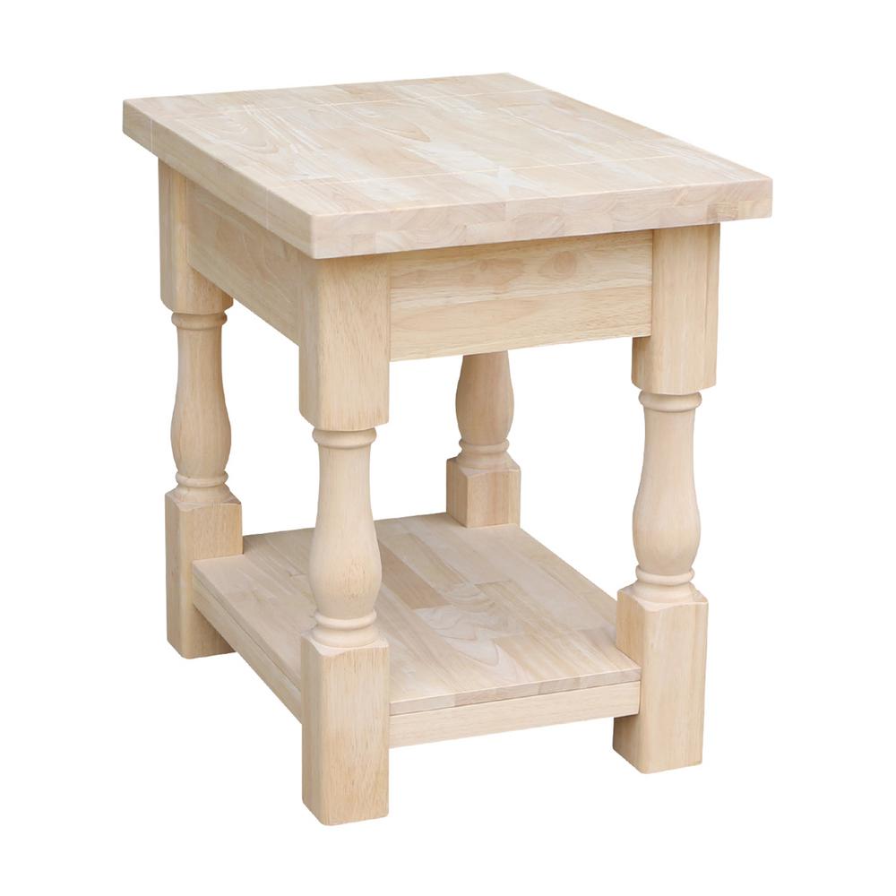 International Concepts Unfinished End Table-OT-4TE - The Home Depot