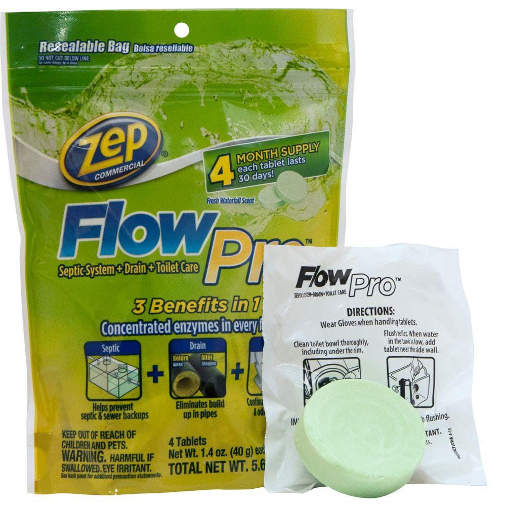 Zep 56 Oz Flowpro Septic System For Drain And Toilet Zflow4 The Home Depot