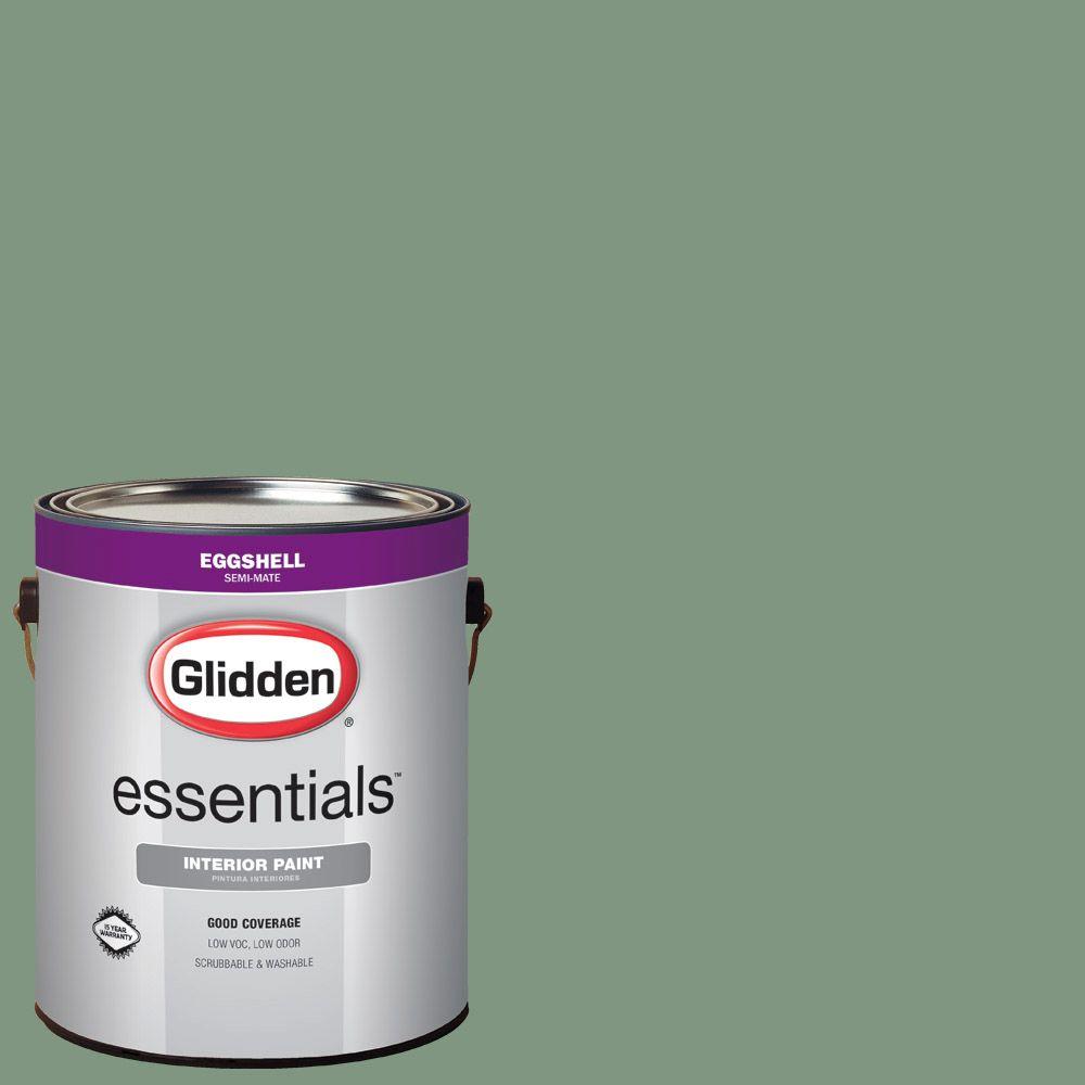 Glidden Essentials 1 gal. #HDGG64 Luscious Moss Eggshell Interior Paint ...