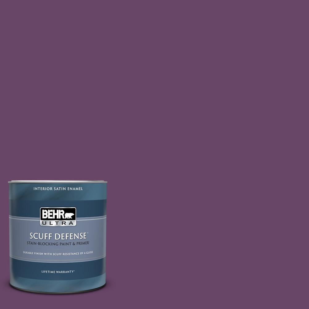 BEHR ULTRA 1 qt. #P100-7 Sultana Extra Durable Satin Enamel Interior ...
