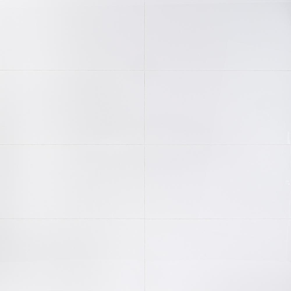 Ivy Hill Tile Essential White 12 in. x 24 in. Polished Ceramic Wall ...