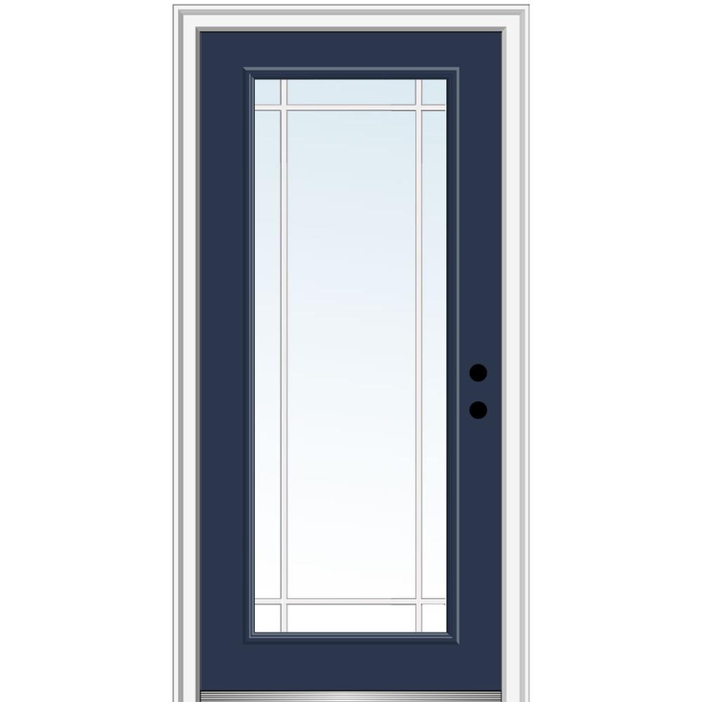 MMI Door 30 in. x 80 in. Prairie Internal Muntins Left-Hand Full Lite ...