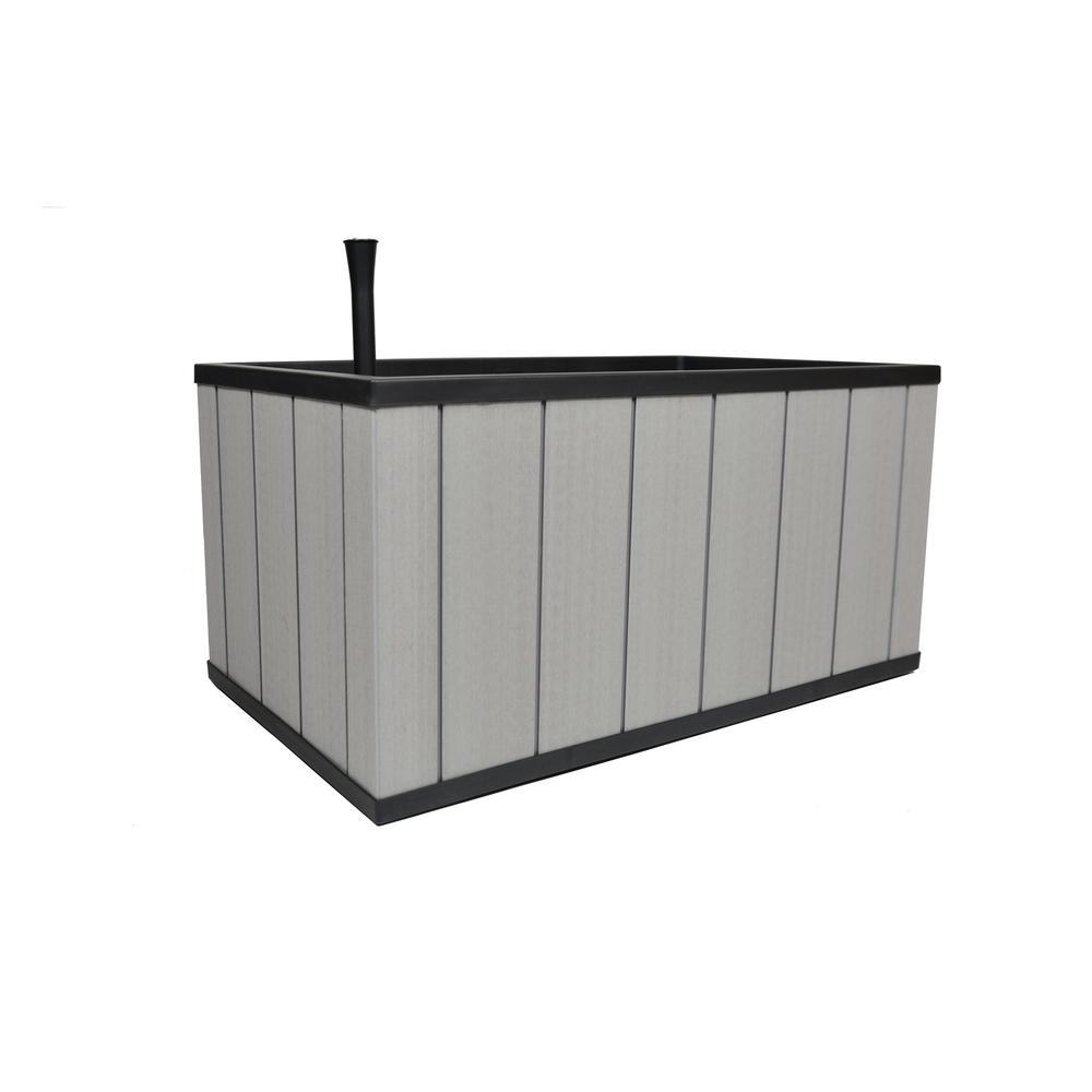 Keter Sequoia 39 in. L x 22.8 in. D x 19.7 in. H Resin Planter-240958 ...