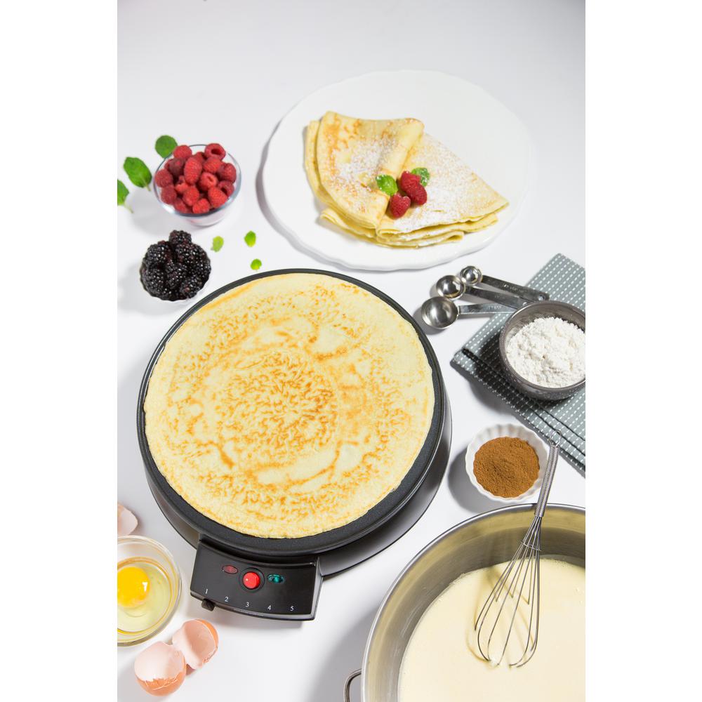CucinaPro 110 sq. in. Black Non-Stick Electric Griddle Crepe Maker-1448 ...