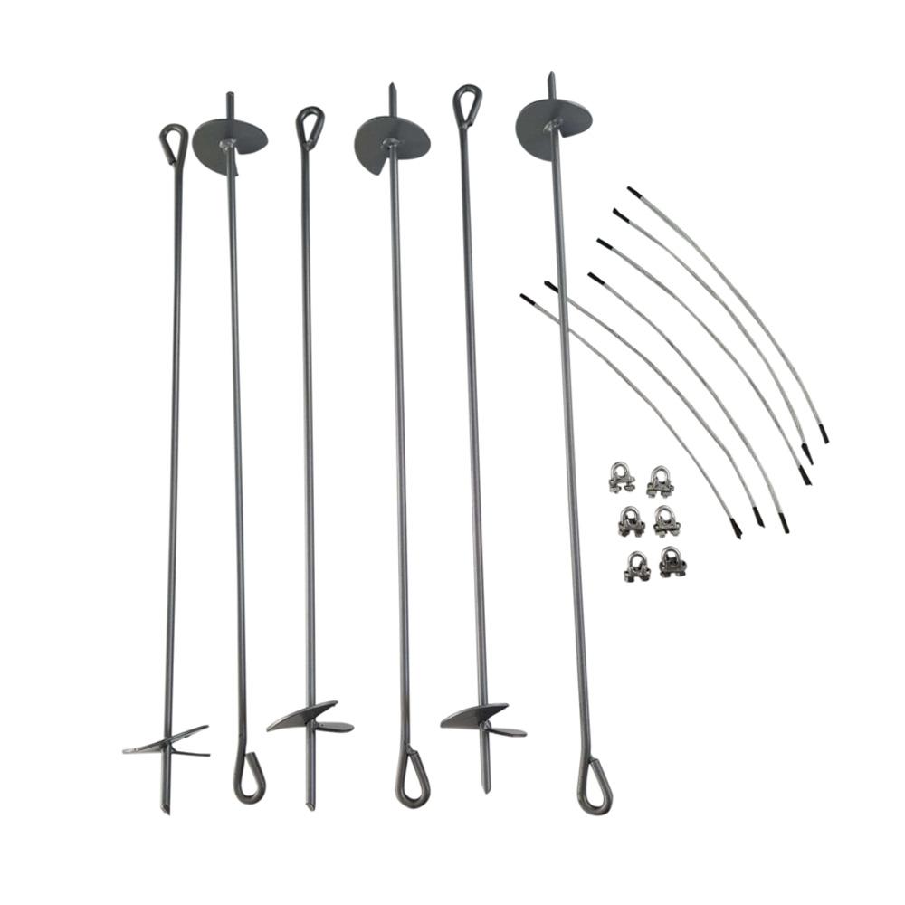 ShelterIT 30 in. Steel Auger/Anchor Kit Pieces Set-42630 - The Home Depot