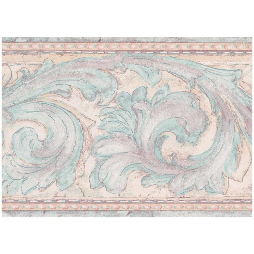 Teal Blue Wallpaper Borders - Wall Design Ideas