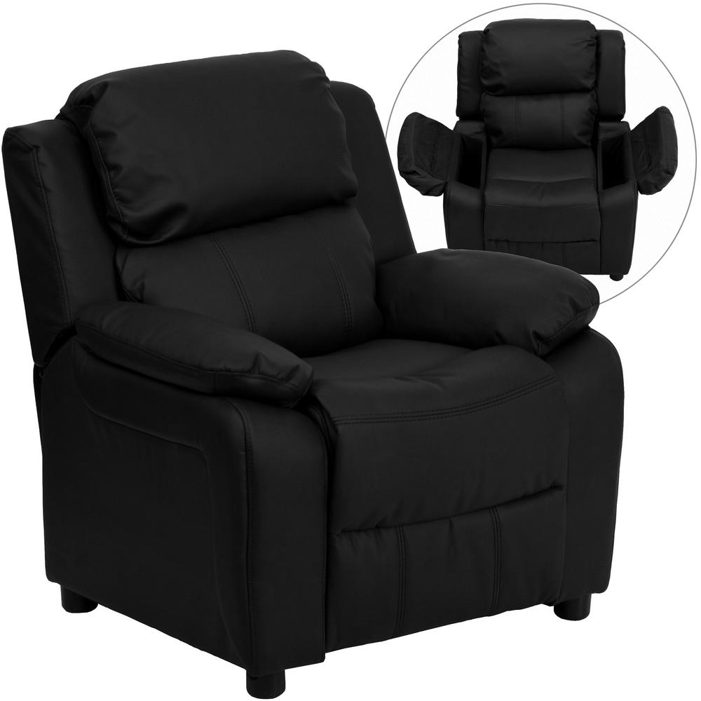 Noble House Hawthorne Black Leather Recliner 296447 - The Home Depot Noble House Hawthorne Black Leather Recliner 296447 - The Home Depot