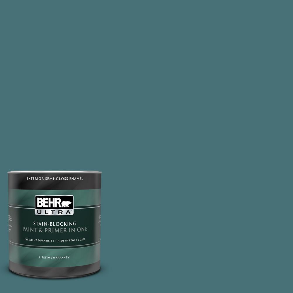 BEHR ULTRA 1 qt. #PPU13-02 Juniper Berries Semi-Gloss Enamel Exterior ...