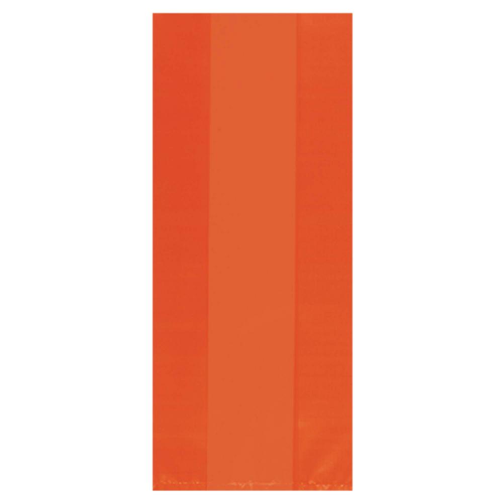 Amscan 11.5 in. x 5 in. Orange Peel Cellophane Party Bags (25-Count, 9 ...
