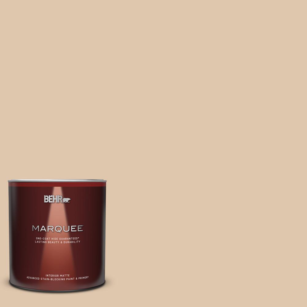 BEHR MARQUEE 1 qt. #N260-2 Almond Latte Matte Interior Paint & Primer ...