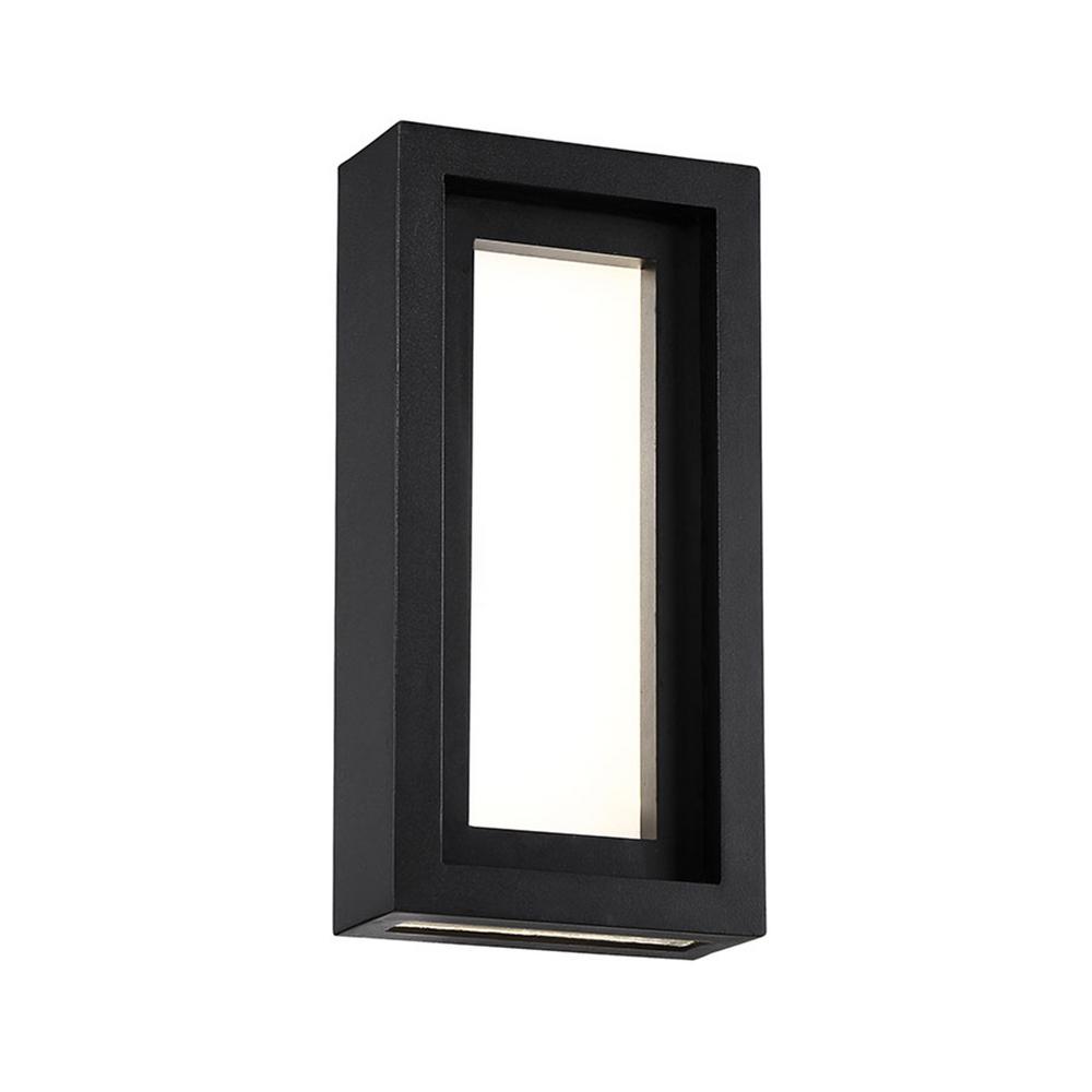 WAC Lighting Inset 12 in. Black Integrated LED Outdoor Wall Sconce in ...