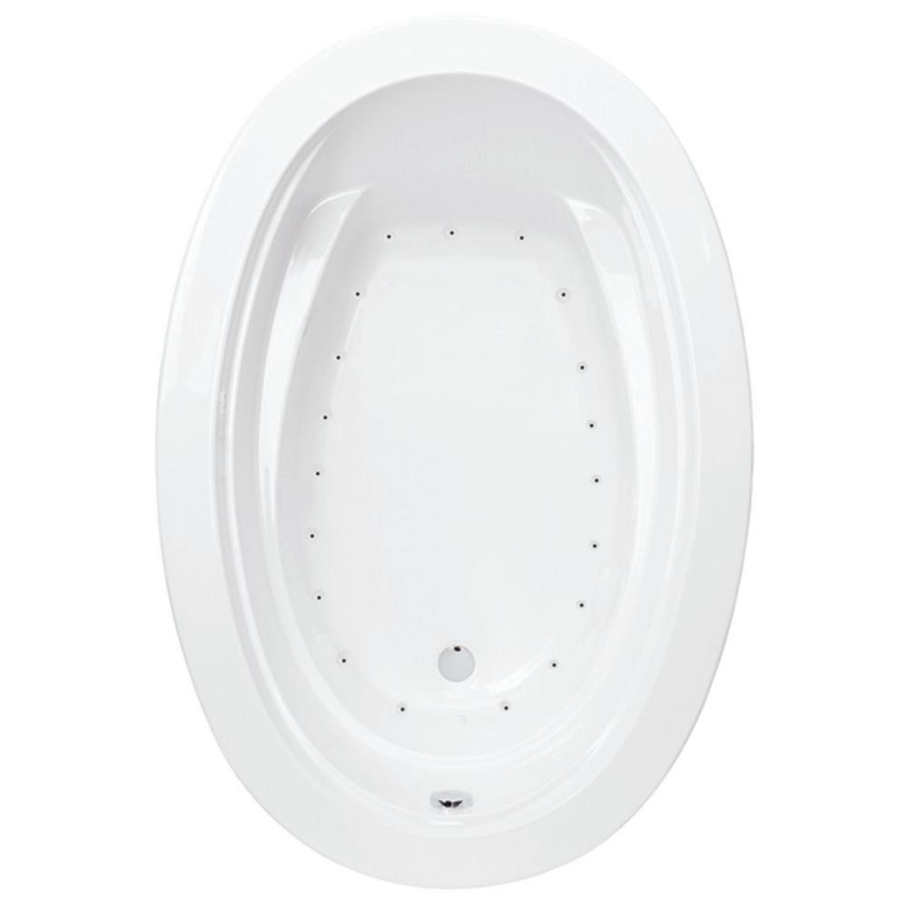 Aquatic Belmont I 60 in. Acrylic Reversible Drain Oval Drop-In Air Bath ...