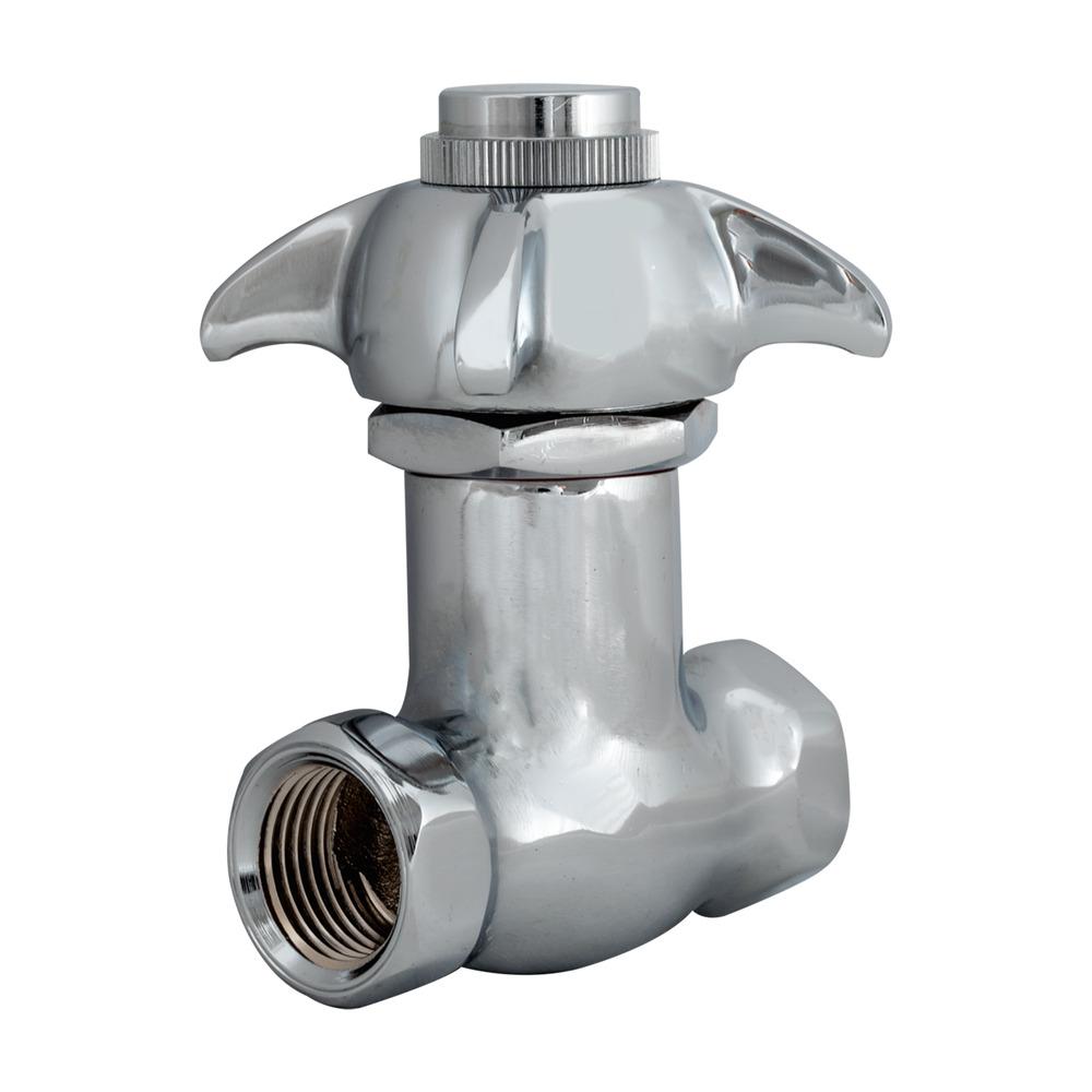 EZ-FLO 1/2 in. Brass IPS Inlet and Outlet Self-Closing Stop Valve ...