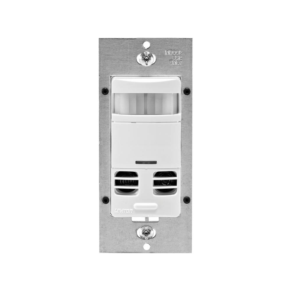 Leviton Dual Relay Multi Technology Wall Switch Motion Sensor White
