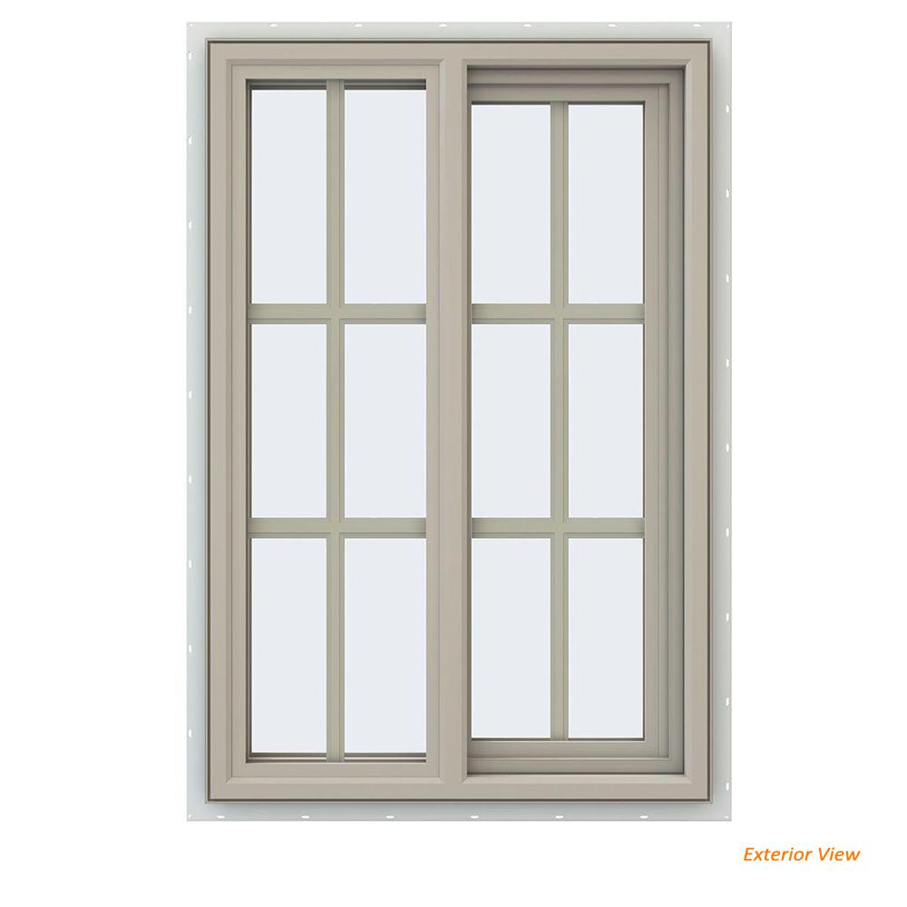 JELD-WEN 23.5 in. x 35.5 in. V-4500 Series Desert Sand Vinyl Right ...