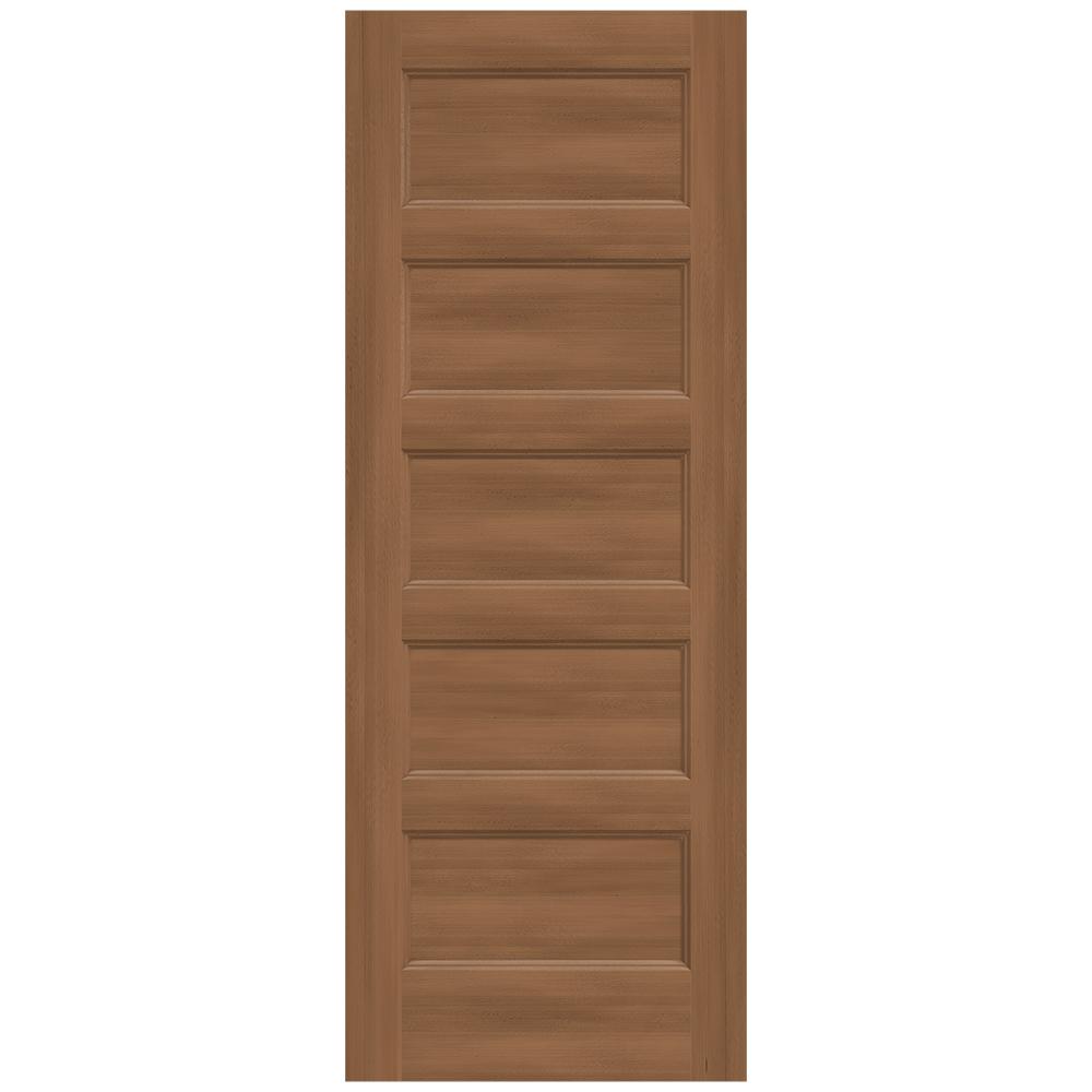 JELD-WEN 30 in. x 80 in. Conmore Hazelnut Stain Smooth Hollow Core ...
